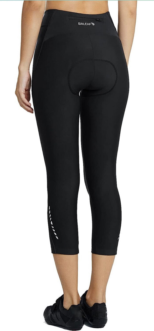 BALEAF Women's Padded Bike Cycling Bicycle Capri Biking Spin Legging 3/ ...
