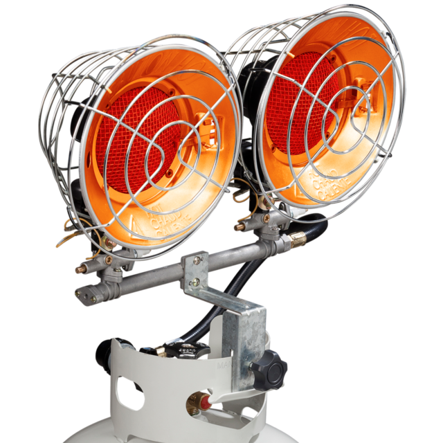 30k BTU Double Tank Top Gas Portable Heater Construction Worksite ...