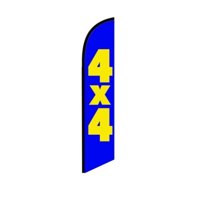 4X4 Blue Swooper Flutter Feather Flag | 3ft W x 11.5ft Tall | eBay