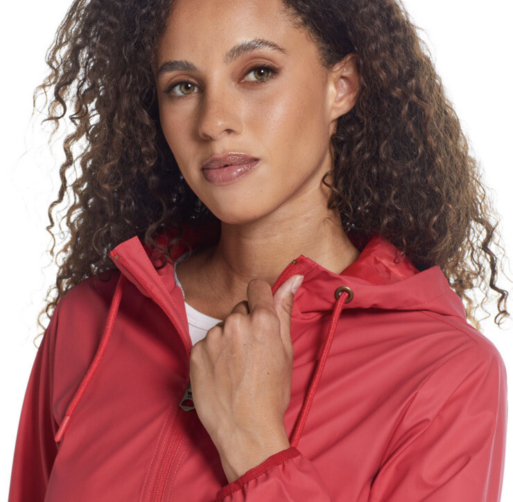 Weatherproof Ladies Rain Slicker Jacket Size XL Color Rococco Red NEW ...