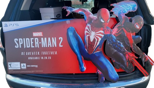 Spider-Man 2 GameStop 3d Hanging Promo Poster Good Condition | eBay