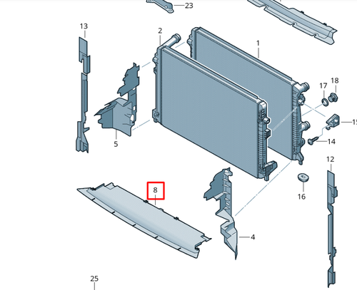 VOLKSWAGEN T-CROSS C11 RADIATOR AIR DUCT LOWER 2GM121341A ORIGINAL for ...
