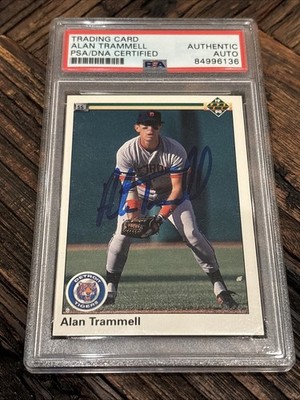1990 Upper Deck #554 Alan Trammell Signed Auto Autographed PSA/DNA ...