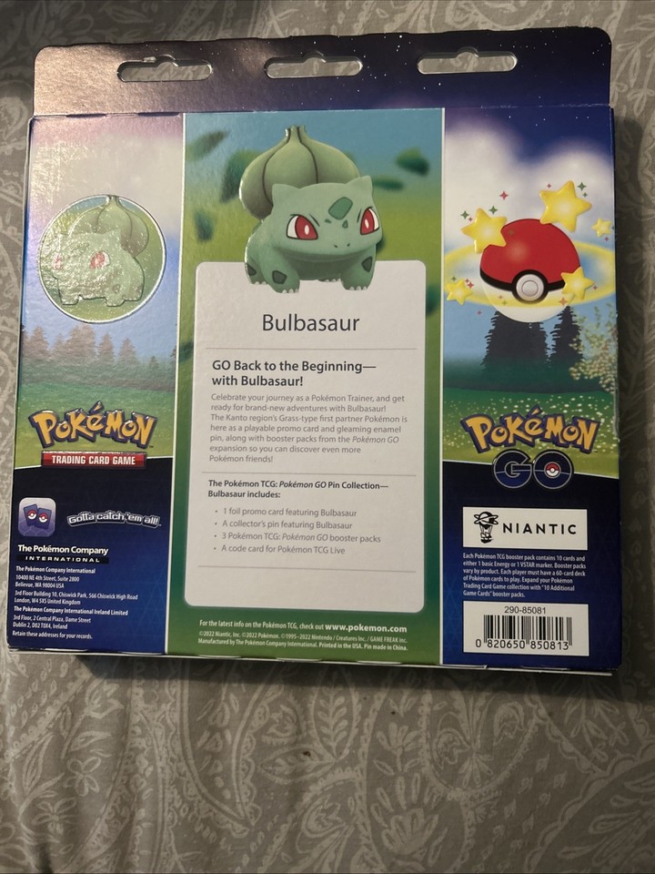 Pokemon TCG Bulbasaur Pin Collection Box Pokemon Go Sealed | eBay UK