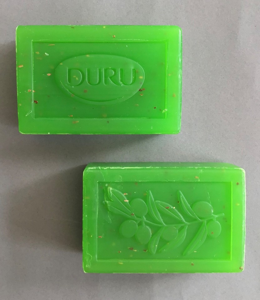 2x Duru Natural Olive Oil and Leaf Soap with Turkish Bath Exfoliating ...