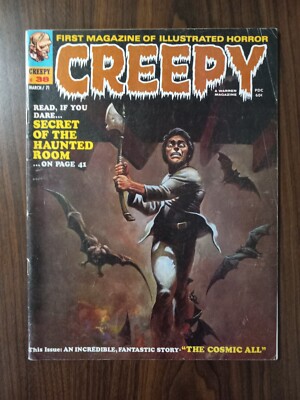 Creepy 38 (1971) VG Ken Kelly Cover , Wally Wood Art (Black & White ...