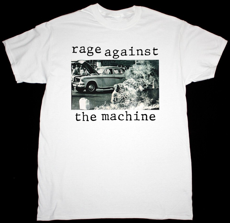 RAGE AGAINST THE MACHINE RATM 1992 Cotton White Unisex Full Size Shirt ...