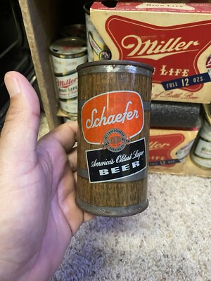 Schaefer Barrel Flat Top Beer Can Schaefer Brewing Co Rochester NY Old ...