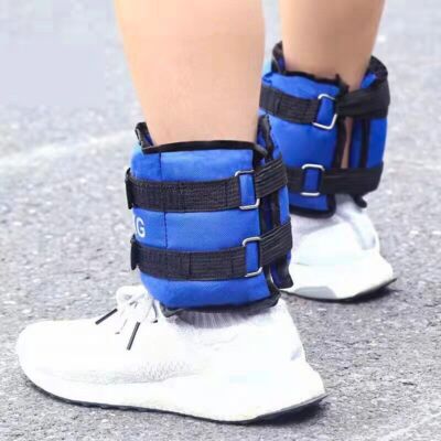 2 x 0.5kg Ankle Weights Leg Wrist Straps Running Fitness Gym Strength ...
