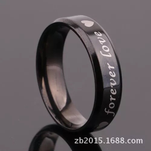 Forever love Steel titanium Couple Rings His and Her Promise Wedding ...
