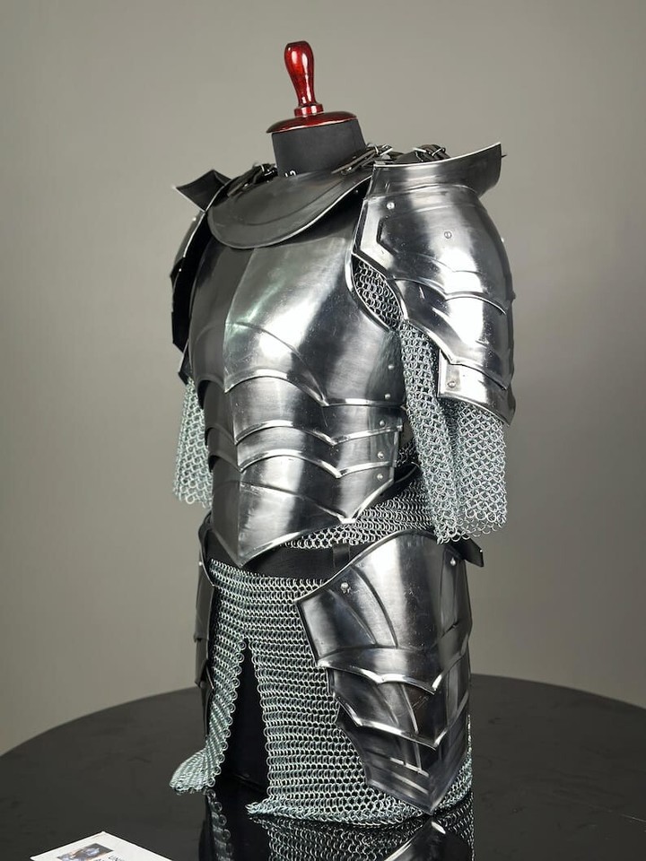 Medieval Plate Armor with Chainmail | Handcrafted Wearable Half Body ...