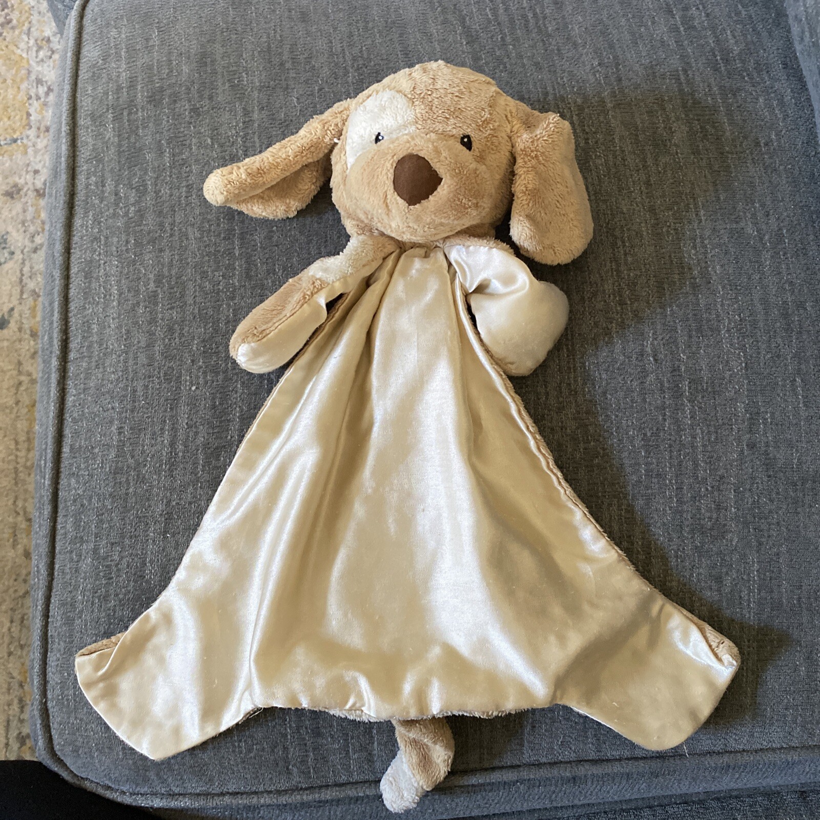 Baby Gund Spunky Huggybuddy Beige Puppy Dog Lovey Toy Flat 058968 Satin ...