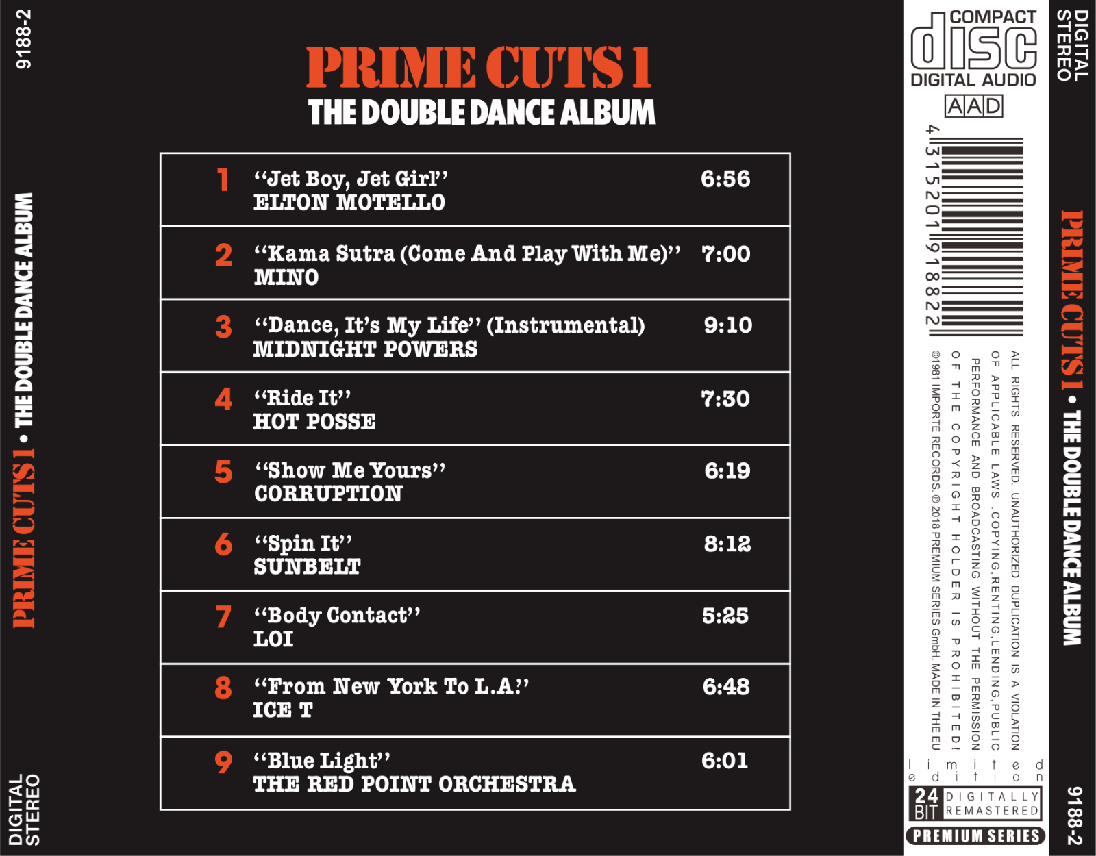 PRIME CUTS - The Double Dance Album New Import 24 Bit Remastered CD | eBay