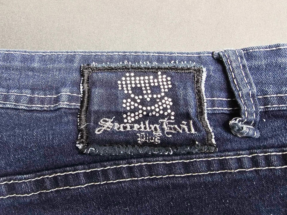 Secretly Evil Jeans Womens 19/20 Blue Denim Dark Wash Low Rise ...