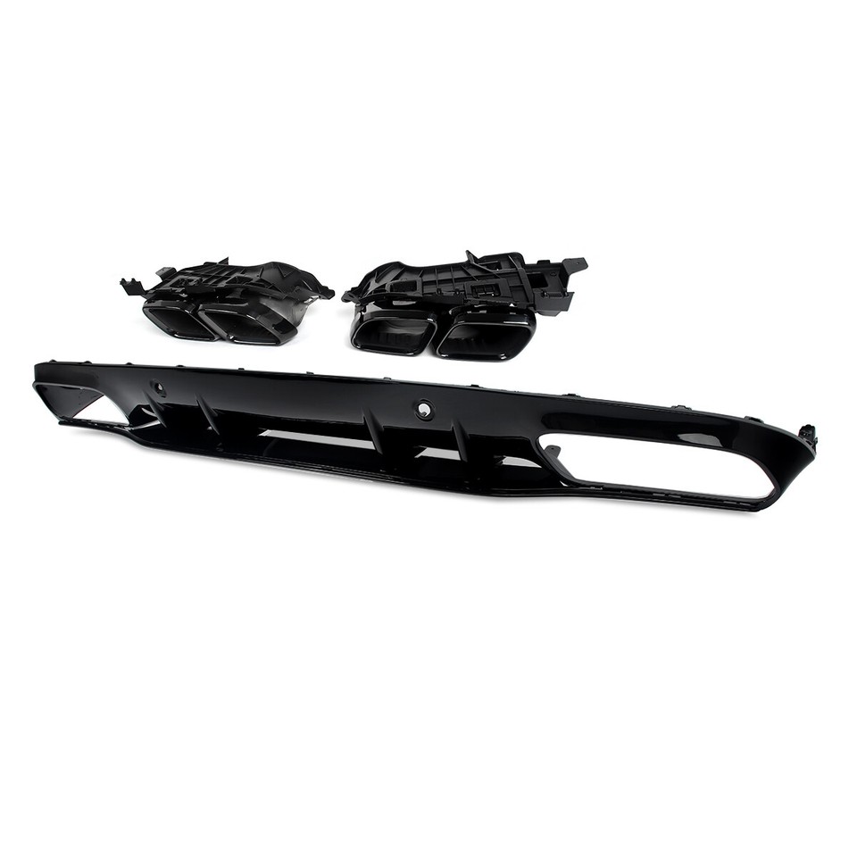 w/ C63 Style Exhaust For Mercedes C205 A205 Coupe 15-19 Rear Lower ...