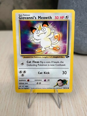 Pokémon TCG Giovanni's Meowth Gym Challenge 74/132 Regular Unlimited ...