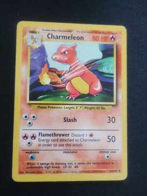Pokémon TCG Charmeleon Base Set 24/102 WOTC 1999 Great condition | eBay ...
