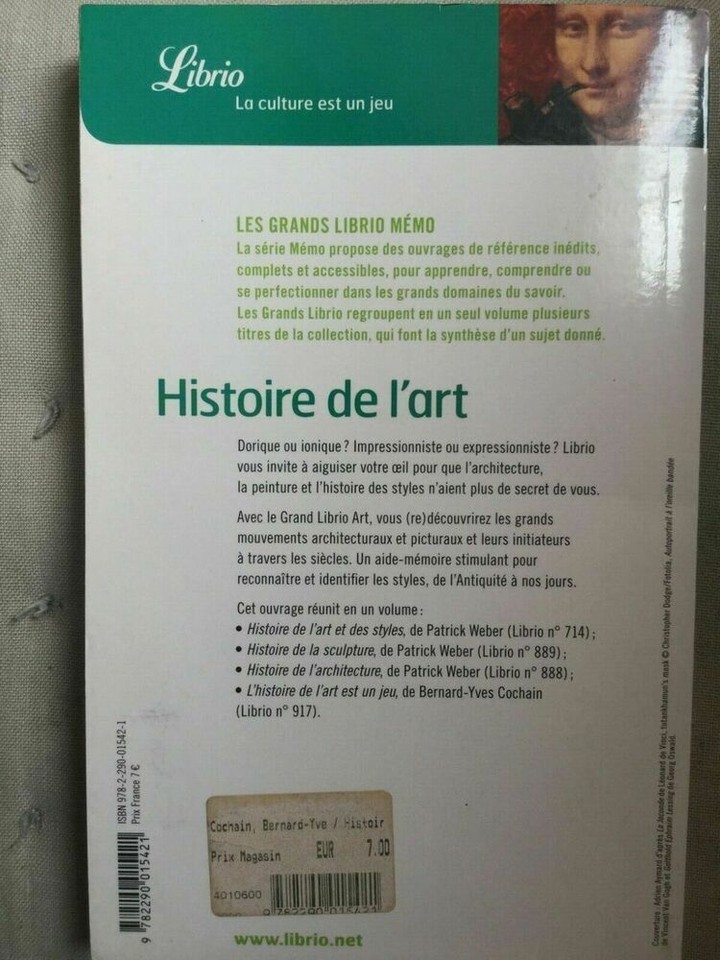 Collectif: Histoire de l'art/ Librio 2009 | eBay