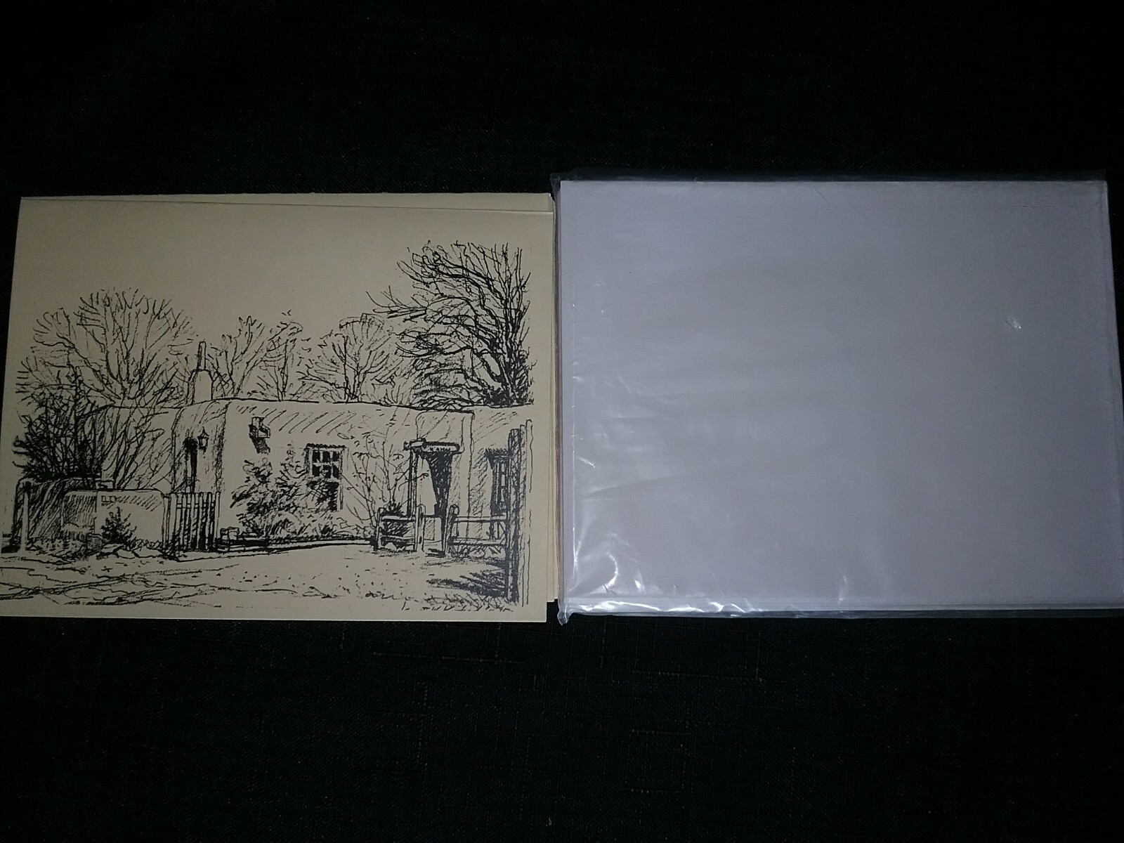 Set of 10 Handmade Blank "Santa Fe" Print Note Cards by Janet W ...