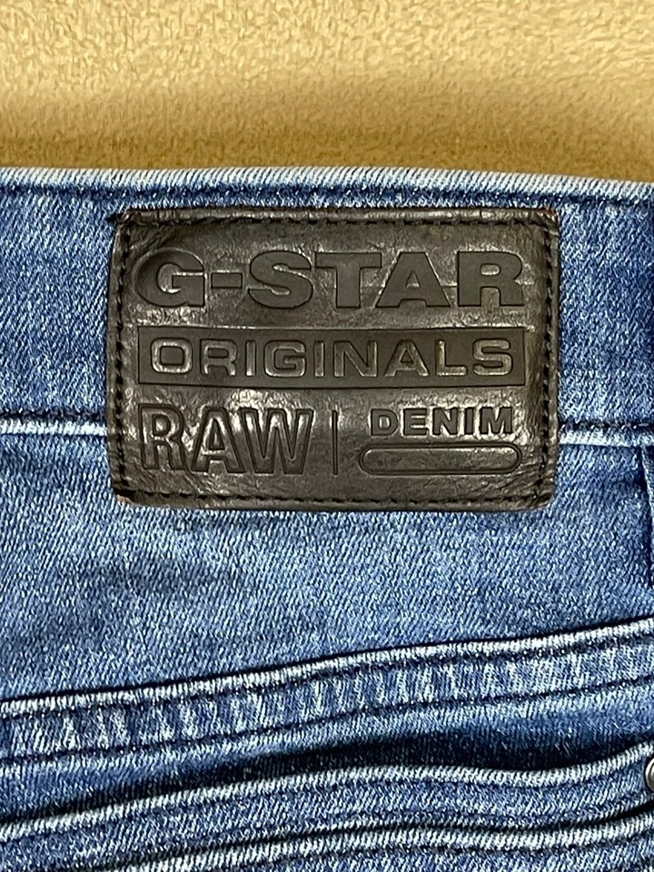 G-Strar Raw Jeans Adult 30x32 Blue Lancet Skinny Logo Mid Rise Pocket ...
