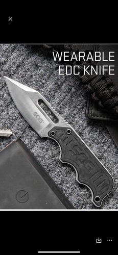 SOG Instinct Mini EDC Tactical Full Tang Fixed Blade G10 Knife with ...