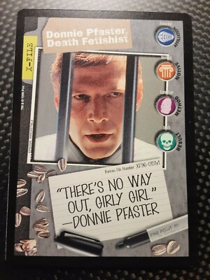 USPC The X-Files CCG - Premiere - Case Card #151 - DONNIE PFASTER DEATH ...