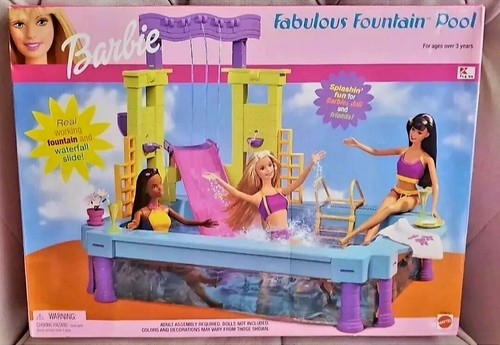 Barbie Fabulous Fountain Pool Playset 2002 Mattel 67390 for sale online ...