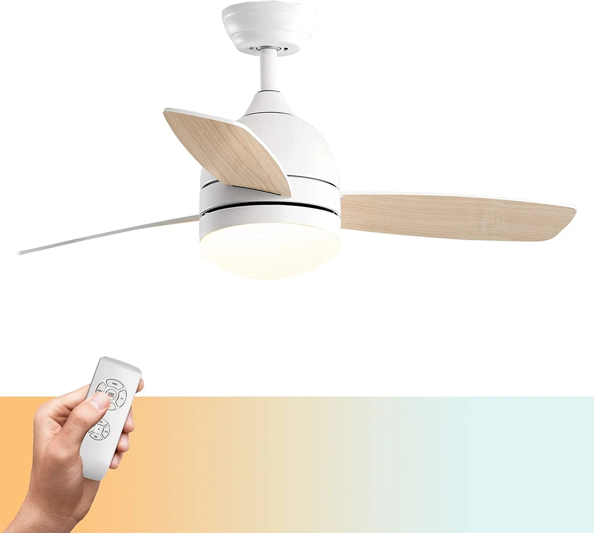 48 Inch White Ceiling Fan With Remote | Shelly Lighting