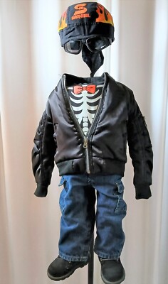 Invisible Ventriloquist dummy biker puppet figure doll OOAK 37 x 10 x ...