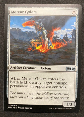 Meteor Golem - MTG Magic - Core Set 2020 - Misprint Miscut Squared | eBay