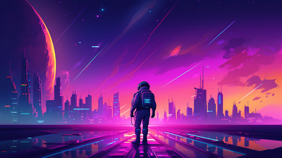 Desktop Background Wallpaper | Astronaut | Space | Retro | 1080p/1440p ...