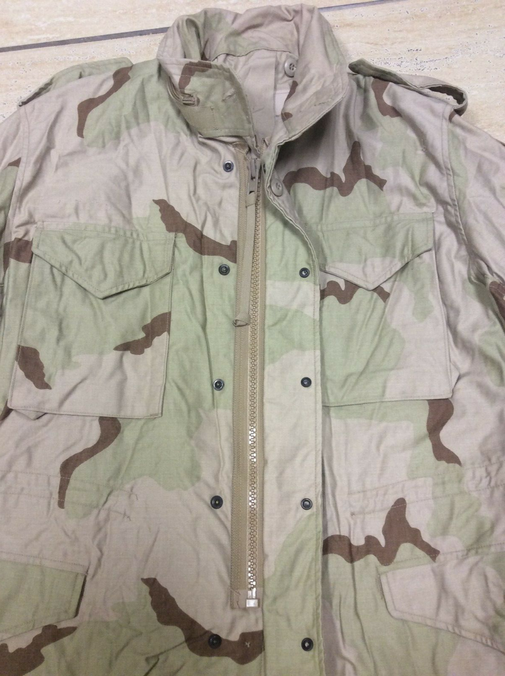 MILITARY DESERT DCU CAMO M-65 FIELD JACKET COLD WEATHER COAT MEDIUM ...