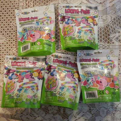 New 5 PACKS of Rainbow loom LOOMI-PALS charm bracelet kits DINO | eBay