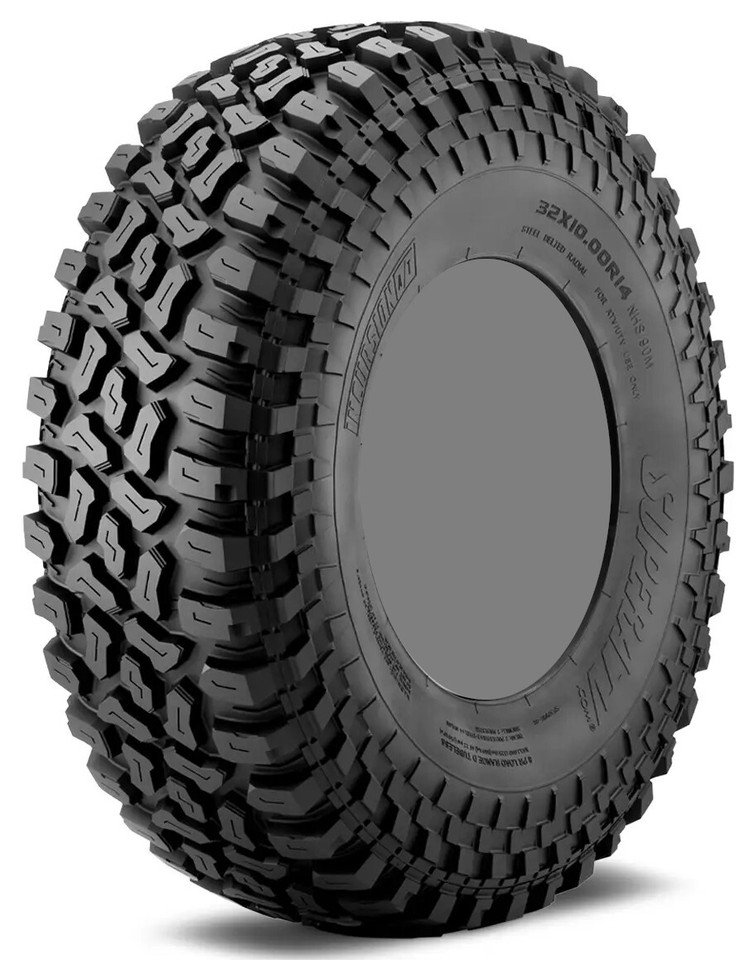 Kit 4 SuperATV Incursion A/T Tires 30x10-14 on MSA M41 Boxer Gloss ...