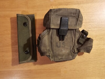 US MILITARY Small Arms Ammunition Case Pouch & Small Canvas Carrying ...