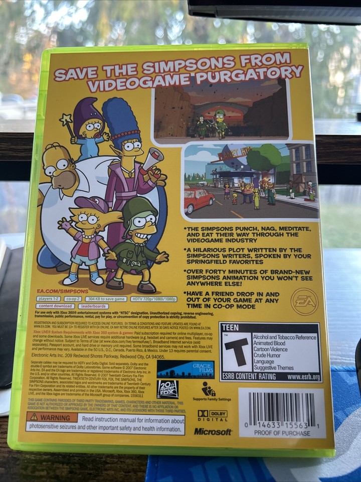 The Simpsons Game (Microsoft Xbox 360, 2007) *Tested & Complete ...