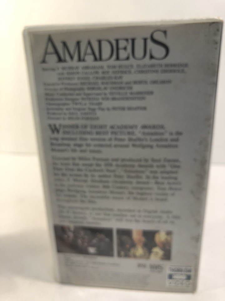 Amadeus (VHS) HBO Version Tom Hulce, F. Murray Abraham 26359299735| eBay