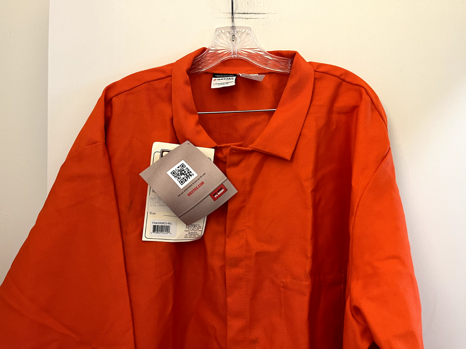 Westex Indura Jacket, Orange, New w/ Tags, Size 4XL, Made in USA | eBay