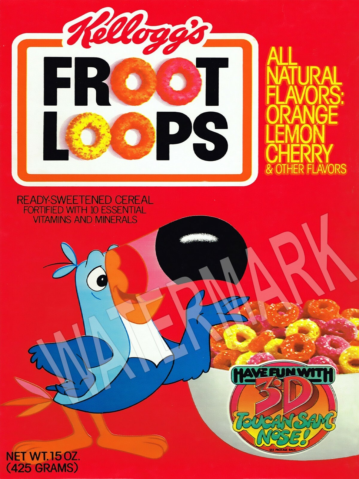 1982 Froot Loops Fruit Cereal Box High Quality Metal Magnet 3 x 4 ...