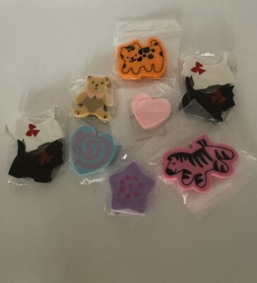 Vintage Eraser Lot School Scottie Dogs Bear Heart Hallmark Erasers | eBay