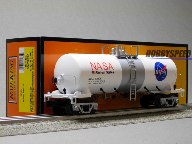 MTH RAILKING NASA MODERN TANK CAR O GAUGE #203305 tanker freight 30 ...