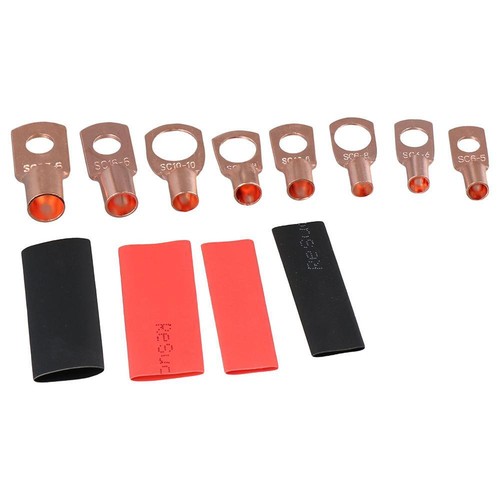 60pcs Copper Eyelets Copper Wire Lugs Ring Terminal Connectors Golf ...