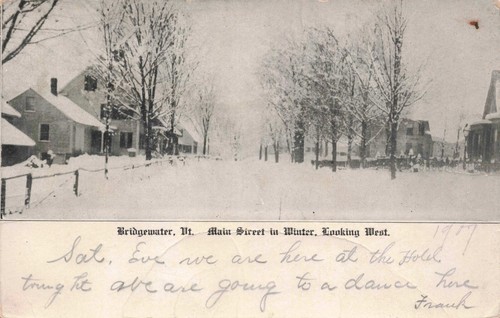 Bridgewater Vermont Main St in Winter Looking West Windsor County ...