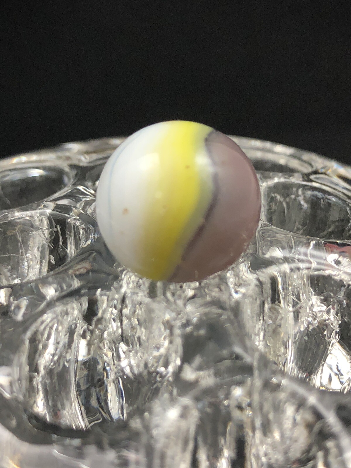 Vitro Helmet Purple Base 5/8" Near Mint - Smooth Purple Yellow Blue ...