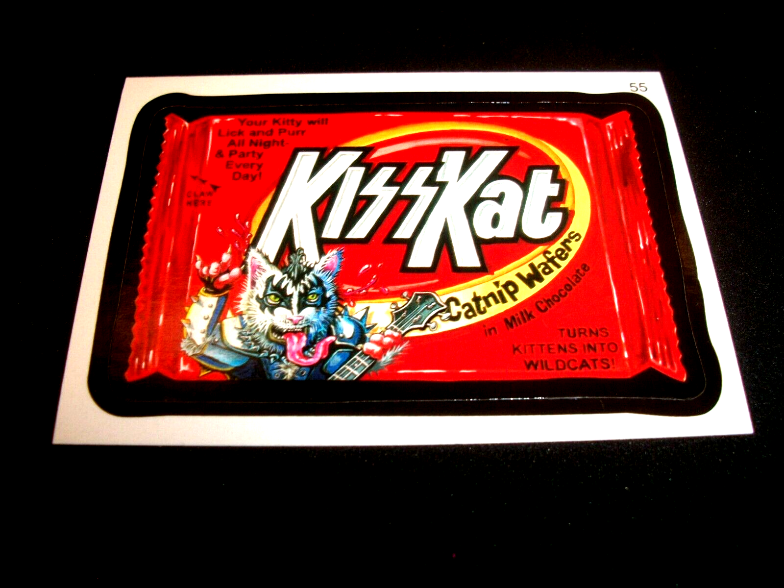 2010 Wacky Packages All New Series 7 (ANS7) "KISS KAT" #55 Basic ...