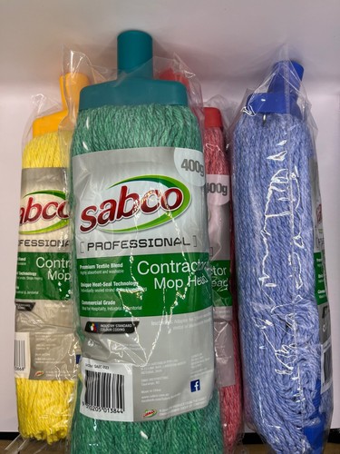 2pk Sabco 400g Professional contractor mop head Commercial grade ...