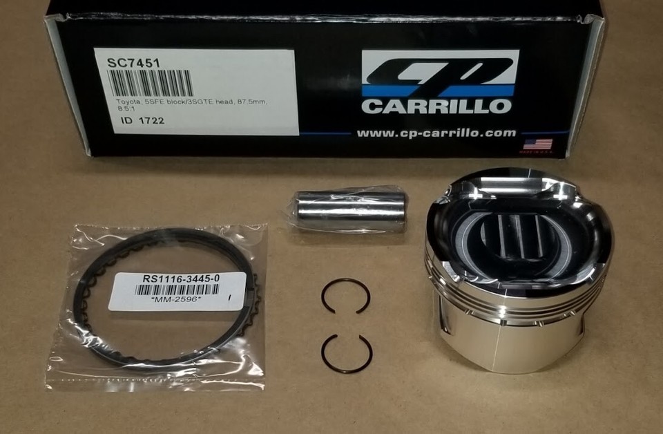 CP SC7451 Pistons for Toyota 5SFE Block with 3SGTE Head 87.5mm x 8.5 ...