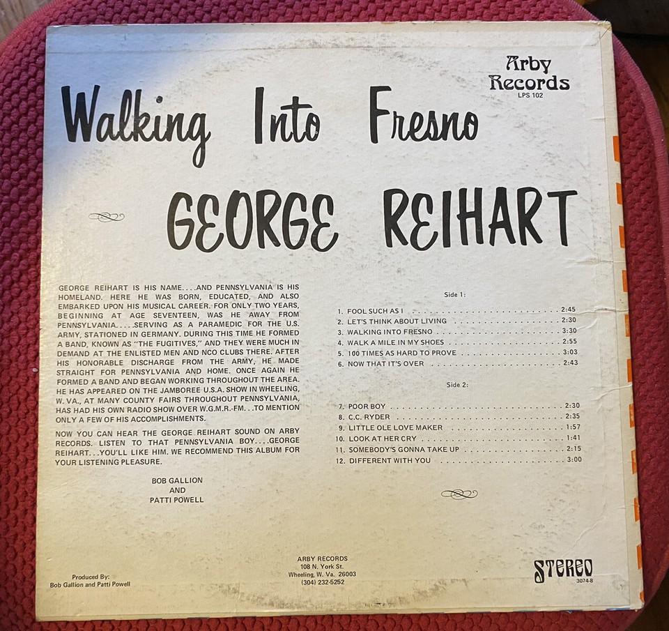 George Reinhardt Rockabilly Country LP Walking Into Fresno VG Rare | eBay