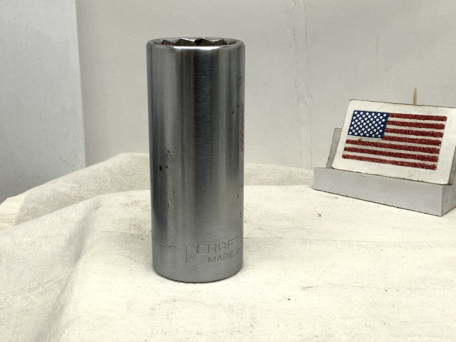 Craftsman V-47531, 1in., 1/2 Drive 12pt Deep SAE Socket, Scuffed, USA ...