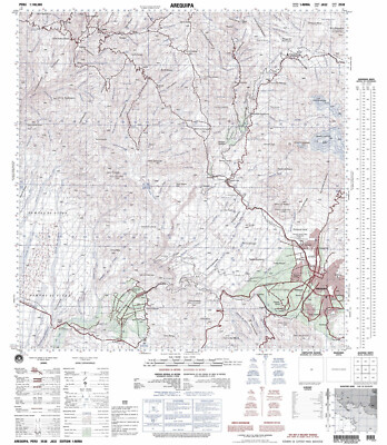 NIMA Peru Army Military Topographic Map - Arequipa | eBay